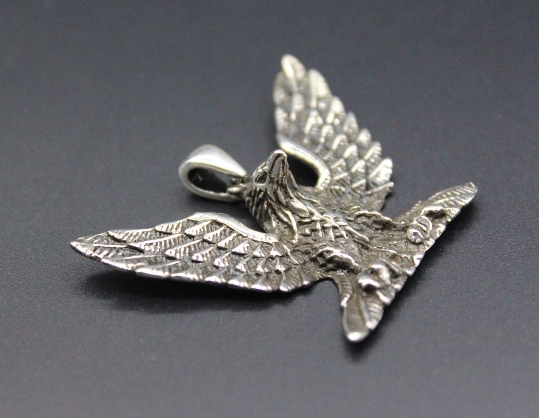 925K Sterling Silver Eagle Pendant, Eagle Necklace Pendant, Silver ... 925K Sterling Silver Eagle Pendant, Eagle Necklace Pendant, Silver ...