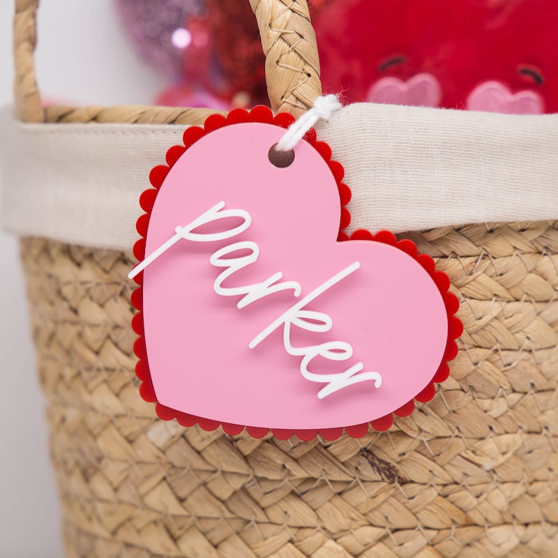 Heart Name Tag - Etsy