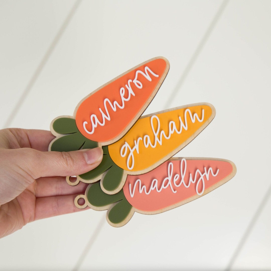 Personalized Easter Basket Tag | Easter Basket Name Tag | Carrot Easter ...