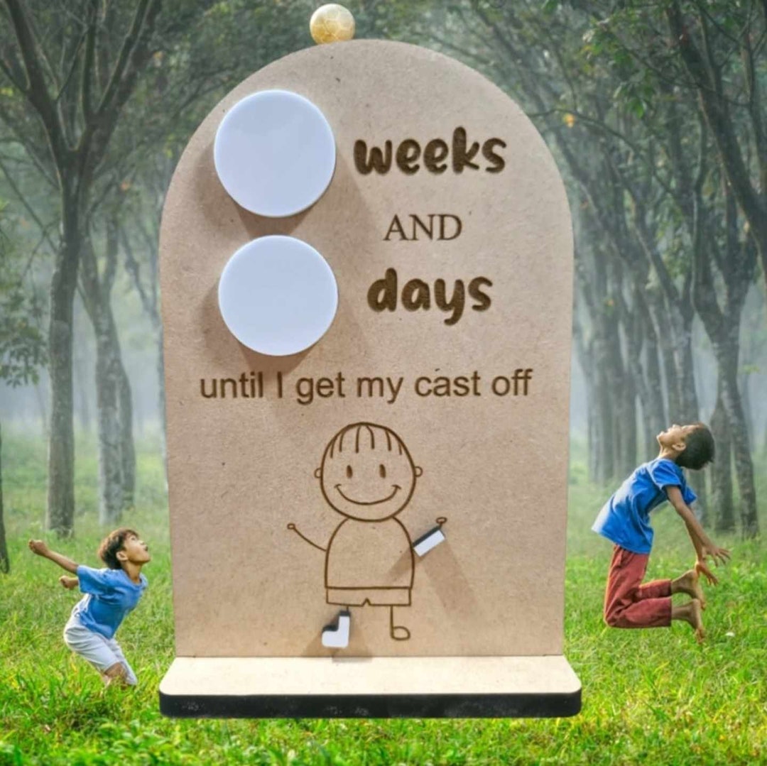 Boy and Girl Cast off Countdown SVG & DXF Cutting Machine Files - Etsy