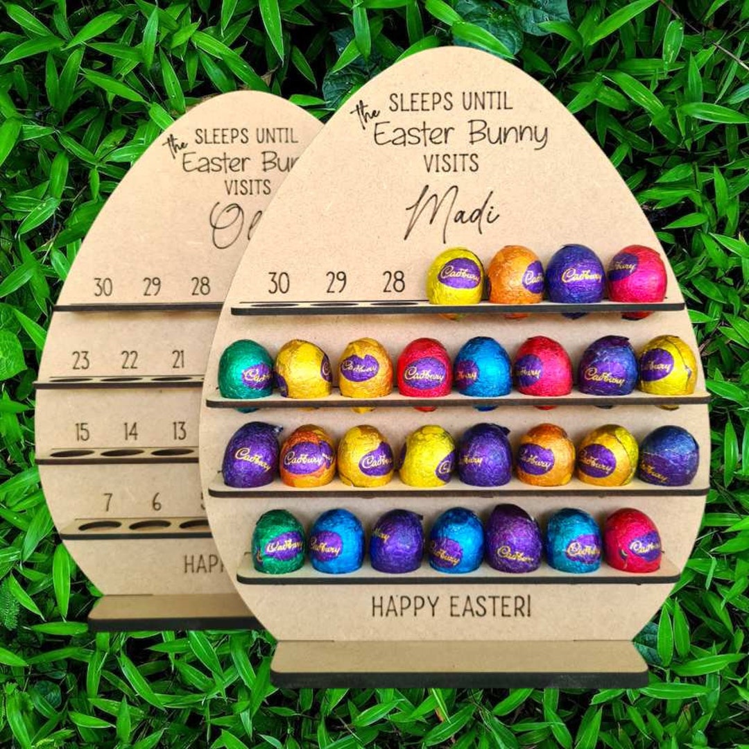 Easter Countdown for Easter Egg SVG & DXF Cutting Machine File - Etsy