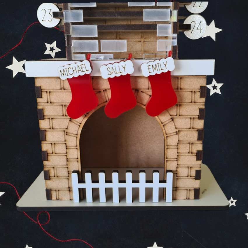 Santa Down the Chimney Christmas Countdown SVG & DXF Cutting Machine ...