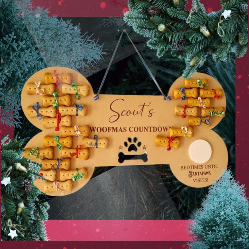 Dog Woofmas Christmas Countdown SVG & DXF Cutting Machine File - Etsy