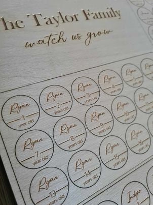 Height Chart Name and Age Markers SVG & DXF Cutting Machine File - Etsy