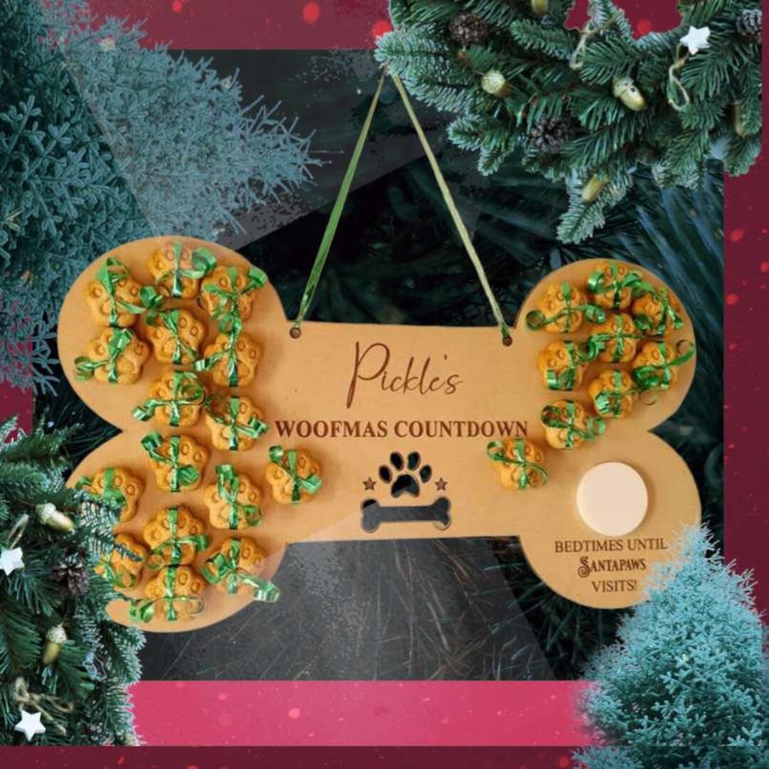 Dog Woofmas Christmas Countdown SVG & DXF Cutting Machine File - Etsy