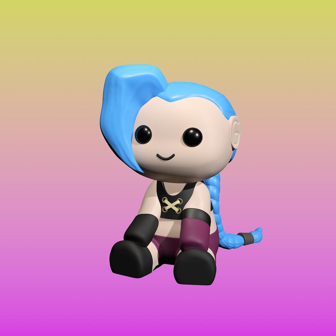 Stl File JINX CHIBI ARCANE for 3D Print - Etsy