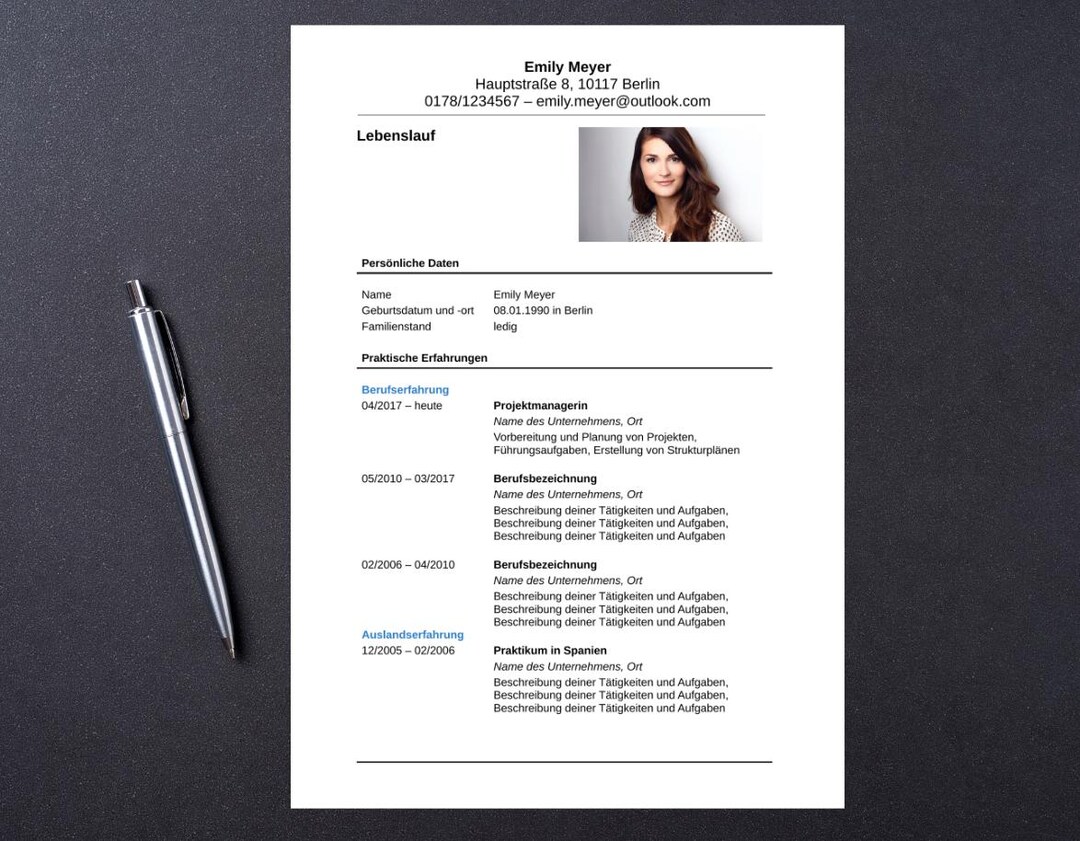 CV Templates in Word, Pages, Opendocument, Modern and Minimalist CV ...