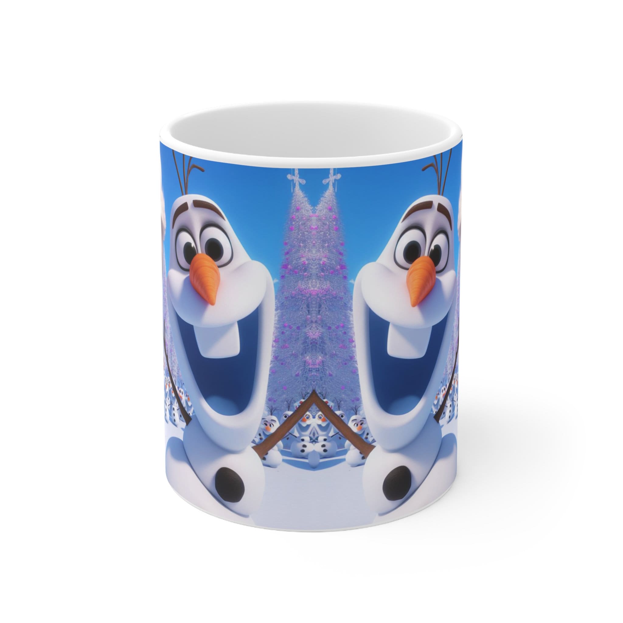 3D Christmas Themed OLAF ELSA Mug Wrap, 11oz and 15oz Mug Template, Mug ...