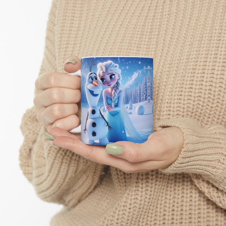 3D Christmas Themed Frozen Mug Wrap, 11oz and 15oz Mug Template, Mug ...