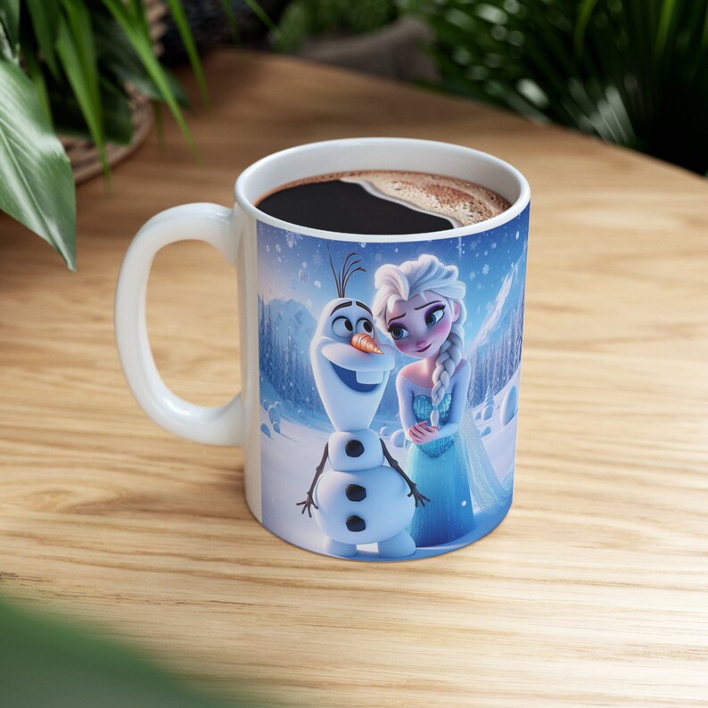 3D Christmas Themed Frozen Mug Wrap, 11oz and 15oz Mug Template, Mug ...