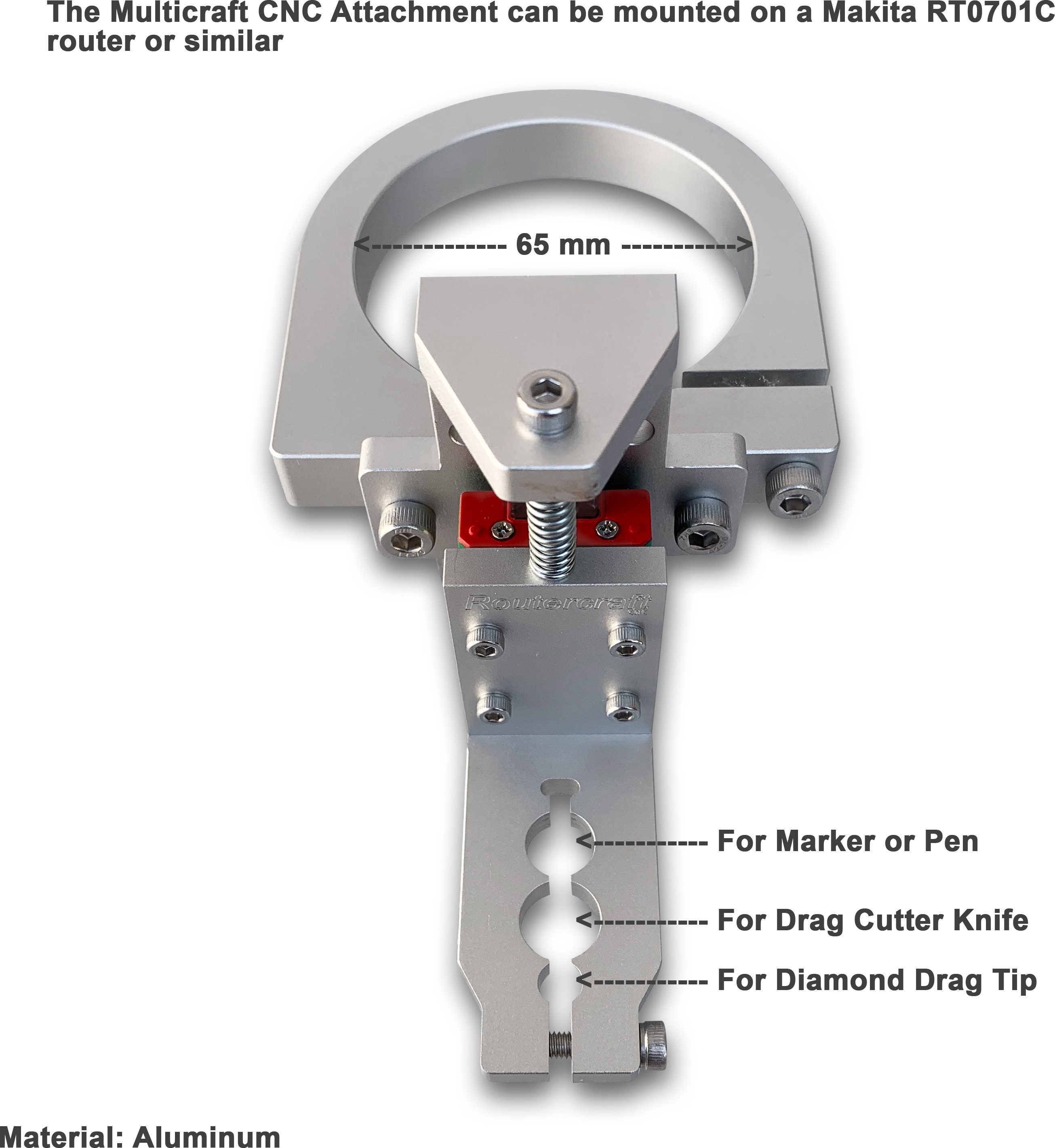 3- in 1- Multicraft CNC Attachment/ Pen Holder, Drag Knife Cutter ...