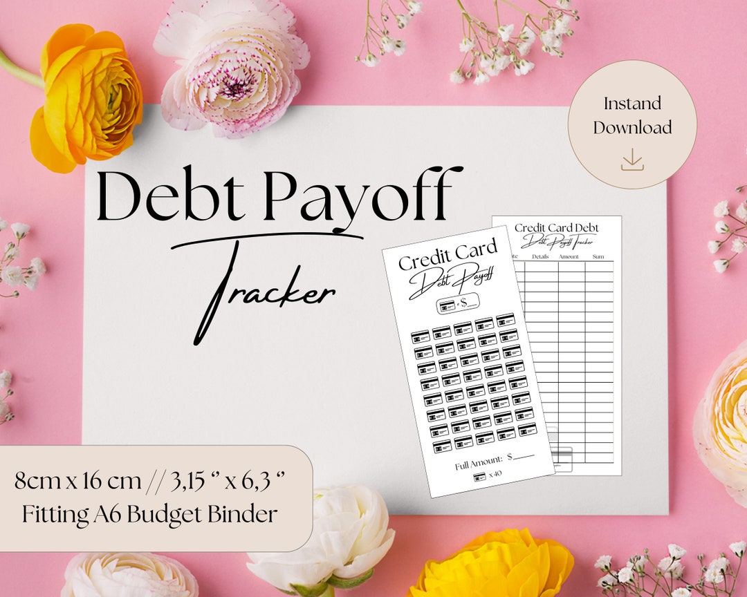 Saving Challenge Debt Payoff Tracker - Etsy