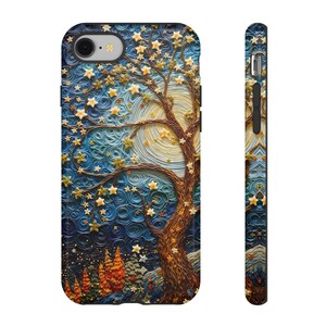 Starry Night Lunar Lullaby Phone Case | Delicate Embroidery Effect ...