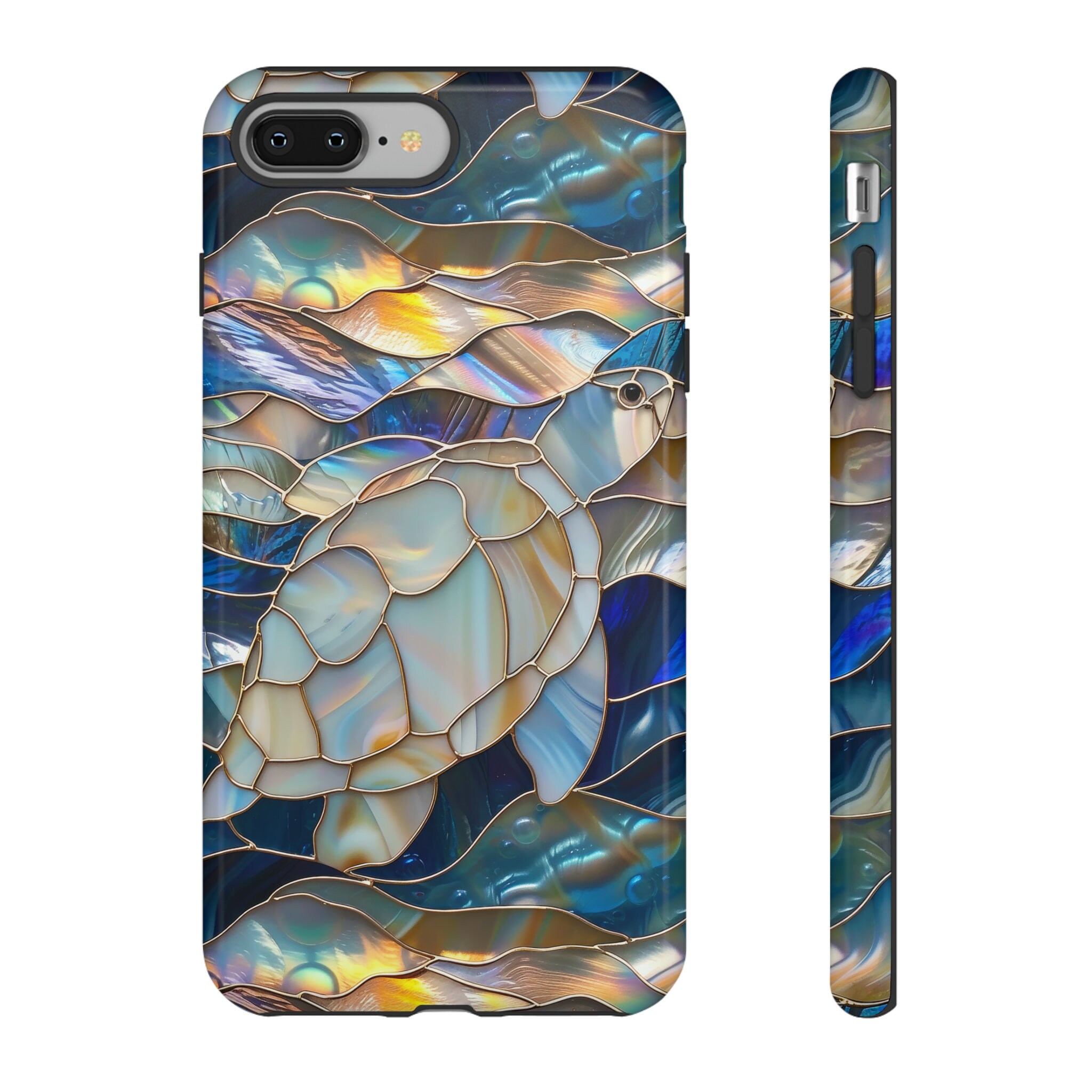 Ethereal Dancer Stained Glass Turtle Phone Case Stained Glass Effect ...