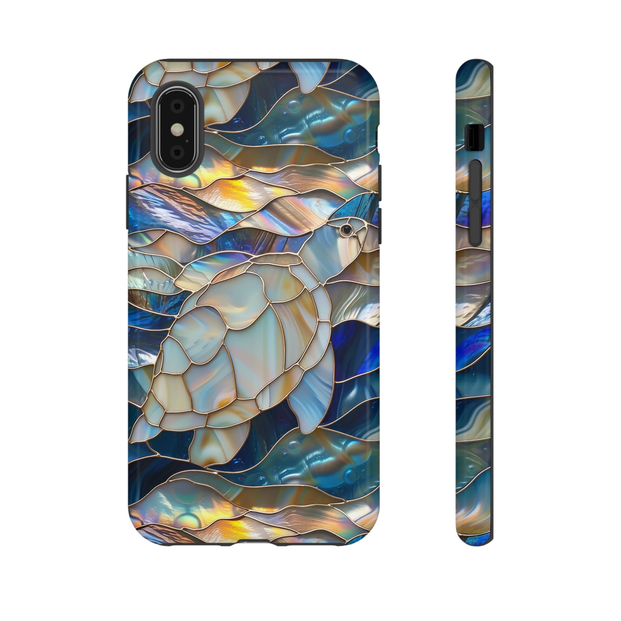Ethereal Dancer Stained Glass Turtle Phone Case Stained Glass Effect ...