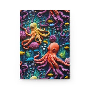 Octopus Hardcover Journal Matte - Etsy