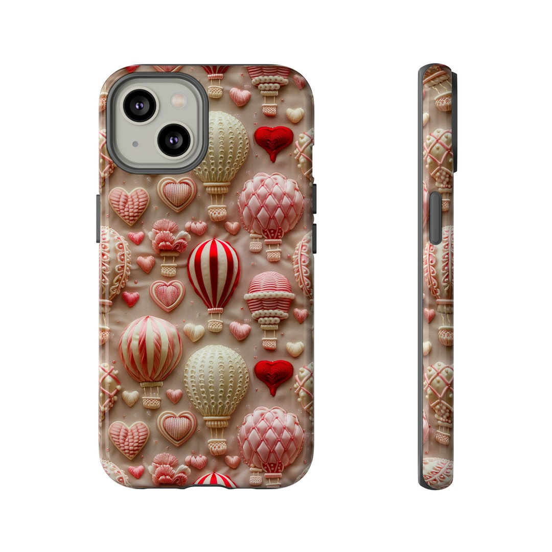 Lifted by Love Floating Hearts Hot Air Balloon Phone Case | 3D Looking ...