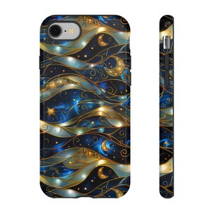 Stained Glass Celestial Moon Phone Case | Stained Glass Effect Stars ...