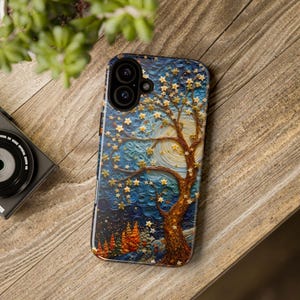 Starry Night Lunar Lullaby Phone Case | Delicate Embroidery Effect ...