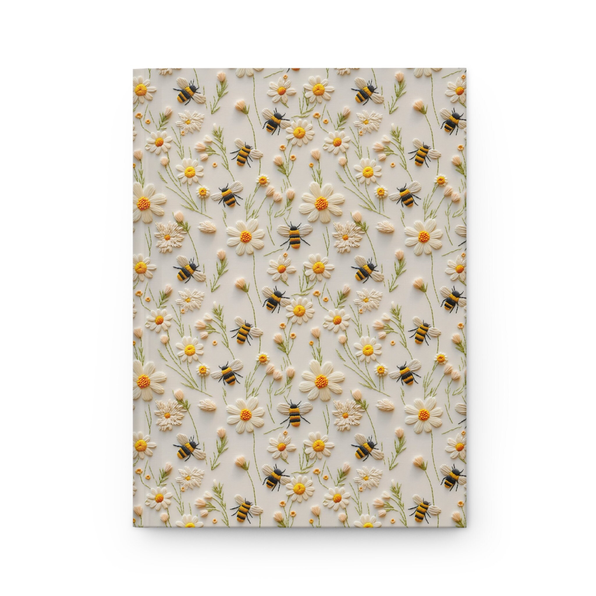 Afternoon Bee-light Custom Bumblebee Floral Hardcover Journal ...