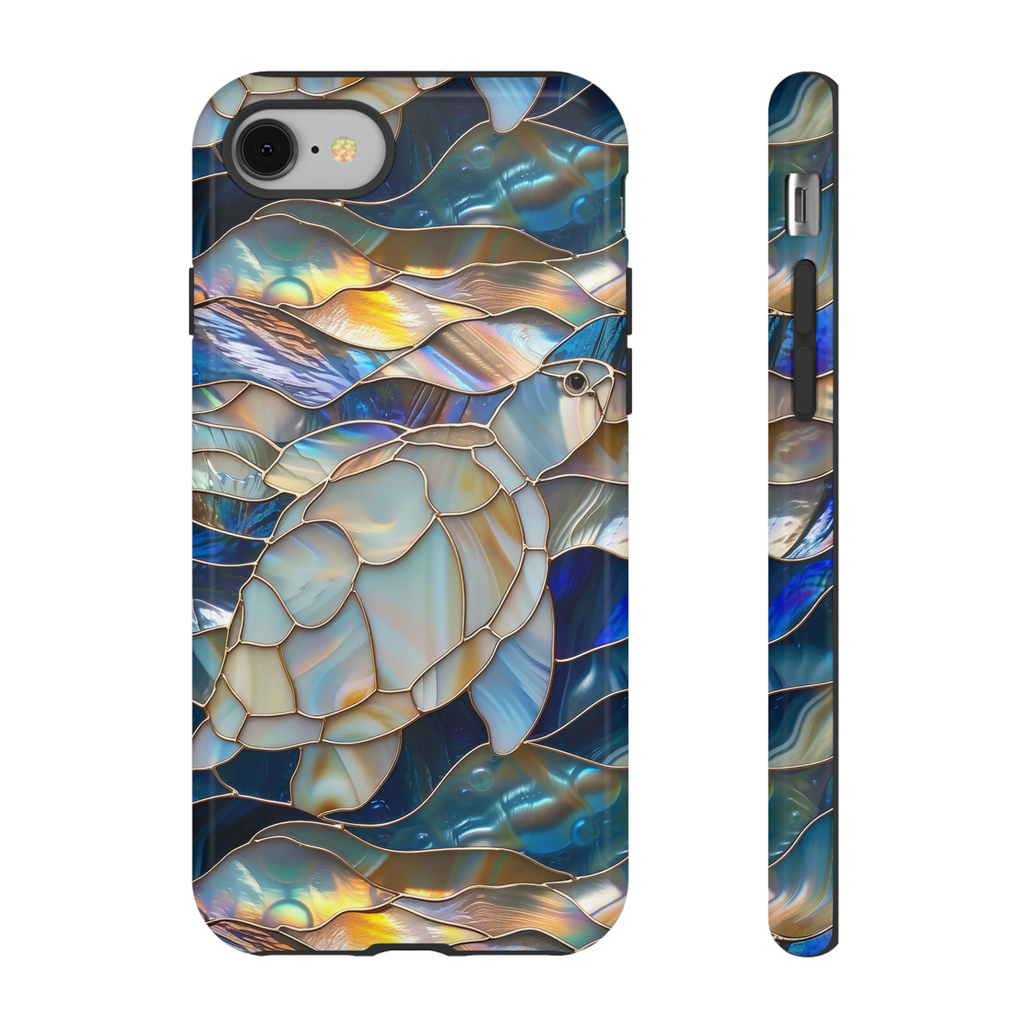 Ethereal Dancer Stained Glass Turtle Phone Case Stained Glass Effect ...
