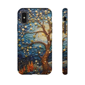 Starry Night Lunar Lullaby Phone Case | Delicate Embroidery Effect ...