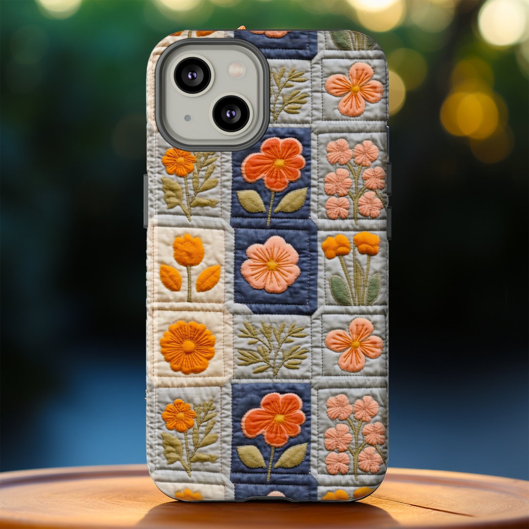 Snuggle in Blooms Quilted Floral Phone Case | Vintage Boho Floral ...