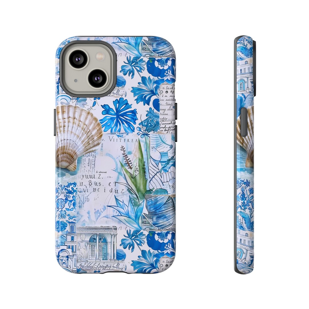 Santorini Collage Phone Case, Coastal Aesthetic Mediterranean Summer ...