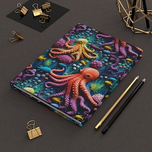 Octopus Hardcover Journal Matte - Etsy