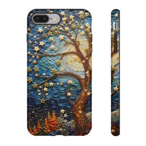 Starry Night Lunar Lullaby Phone Case | Delicate Embroidery Effect ...