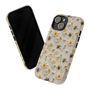Afternoon Bee-light Spring Bumblebee Phone Case | Embroidery Print ...