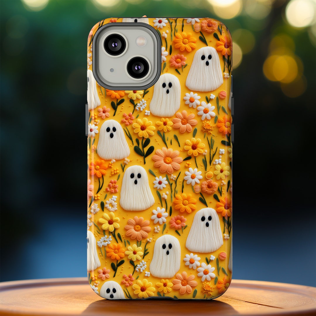 Hide and Go Spook 3D Clay Ghosts in Flowers Phone Case | Cute and ...