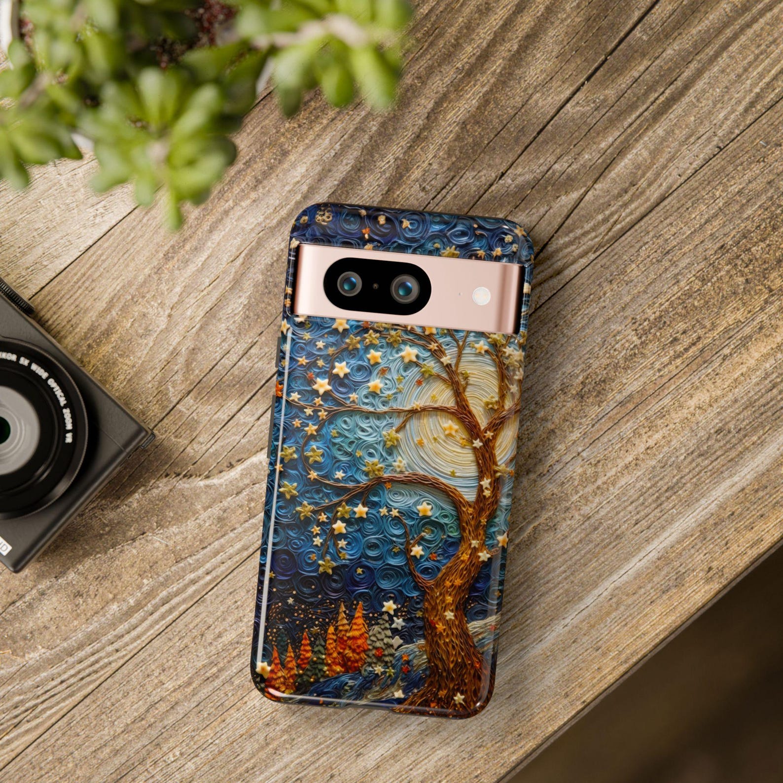 Starry Night Lunar Lullaby Phone Case | Delicate Embroidery Effect ...