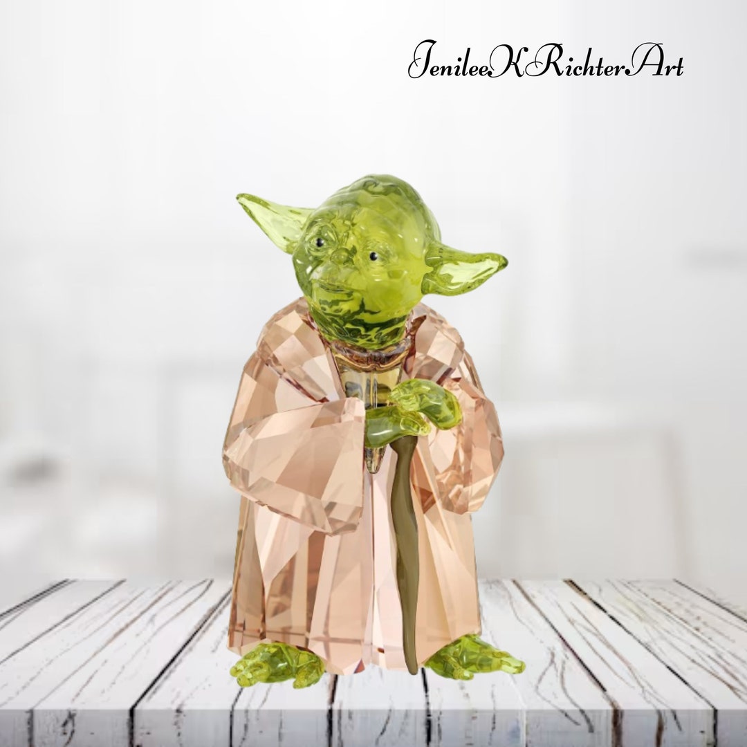 Green and Gold Toned Figurine of Master Yoda From Star Wars - Etsy