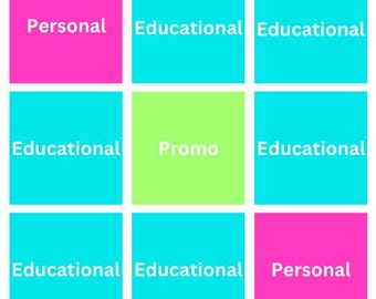 Content Planner Instagram Grid Template - Etsy