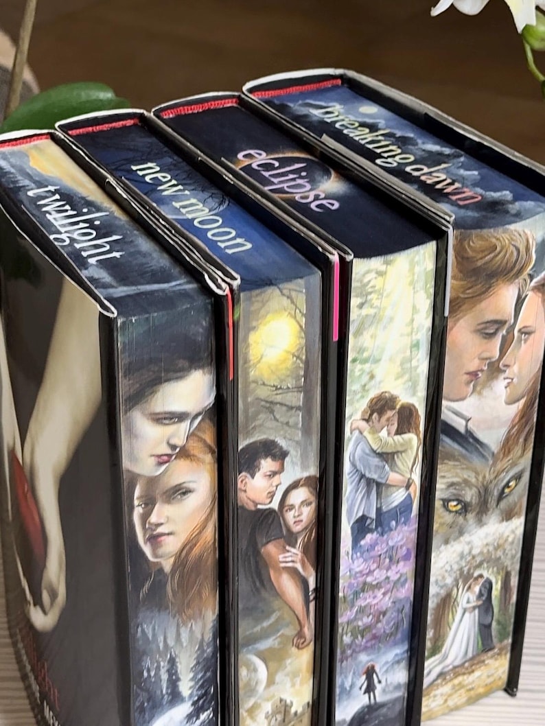 Twilight Saga Book Set With Hand-painted Edges. Made to Order. Perfect ...