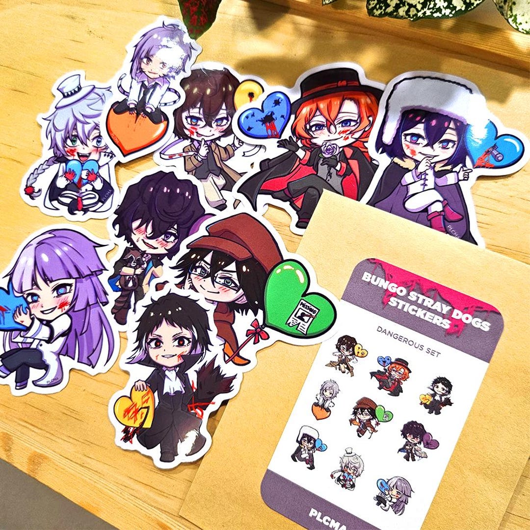 Bungo Stray Dogs Stickers: Dazai, Chuuya, Ranpo, Fyodor - Anime Vinyl ...