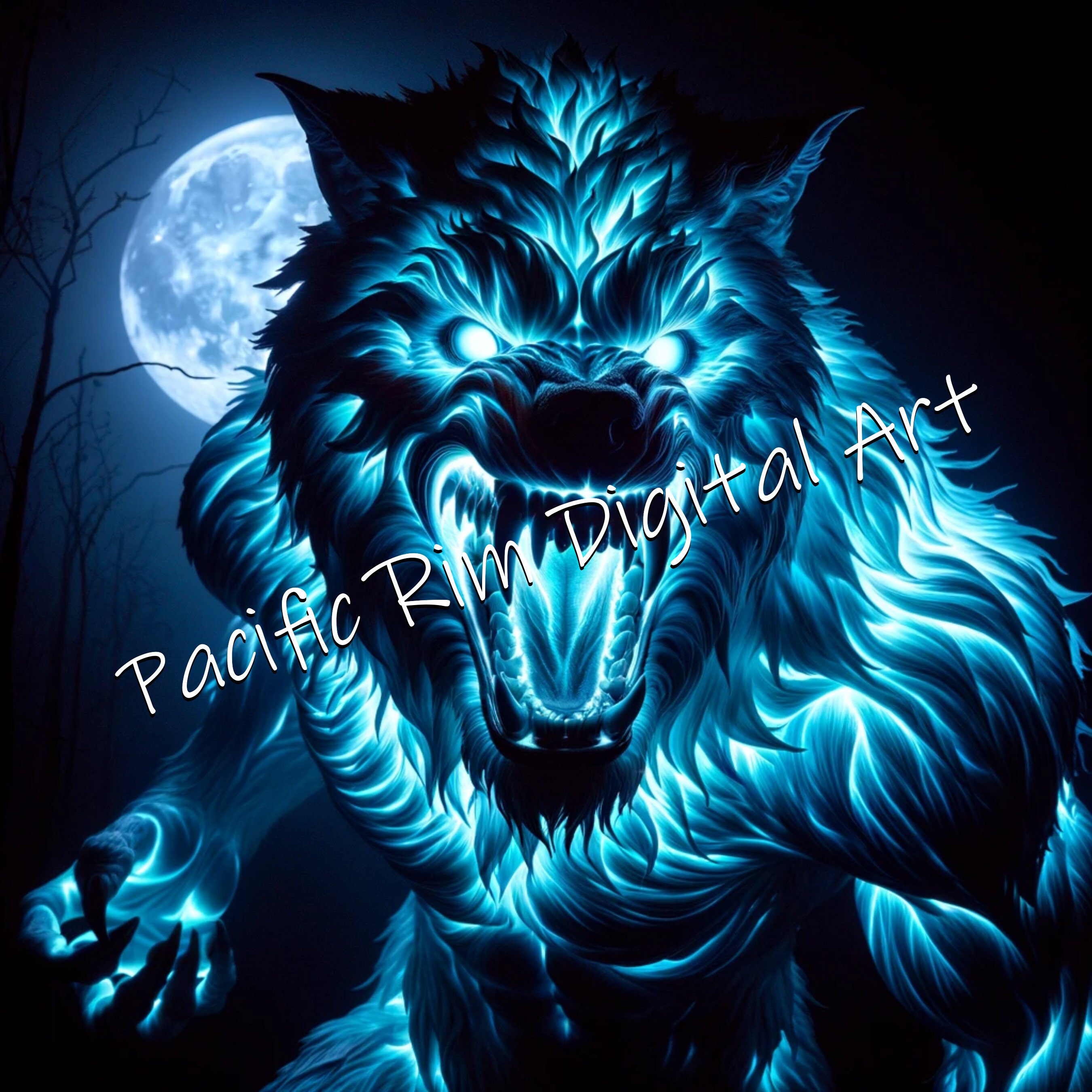 Luminescent Werewolf. Digital Wall Art. Imagination Runs Wild With ...