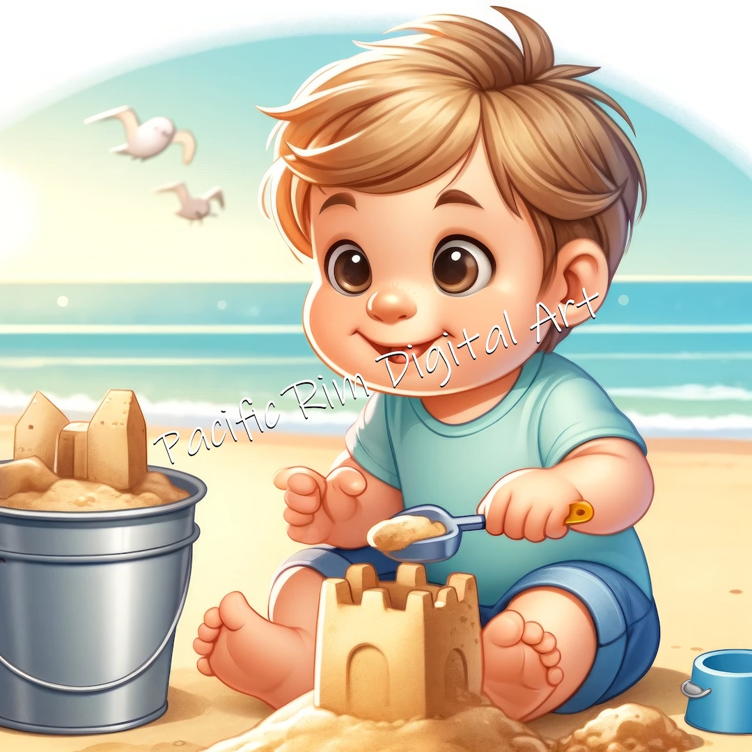 Cartoon Kids in Playful Settings. for Babies and Small Children's Rooms ...