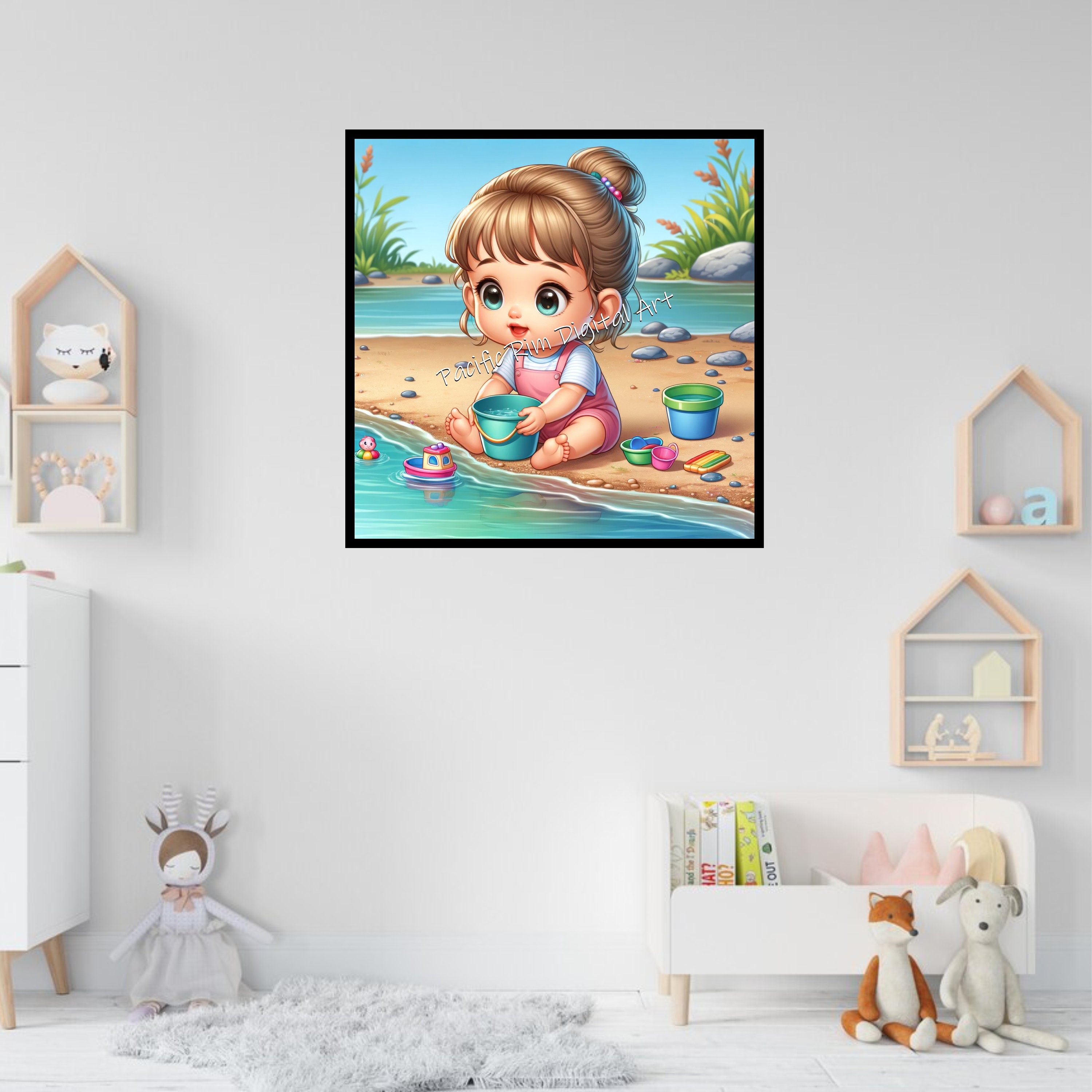 Cartoon Kids in Playful Settings. for Babies and Small Children's Rooms ...