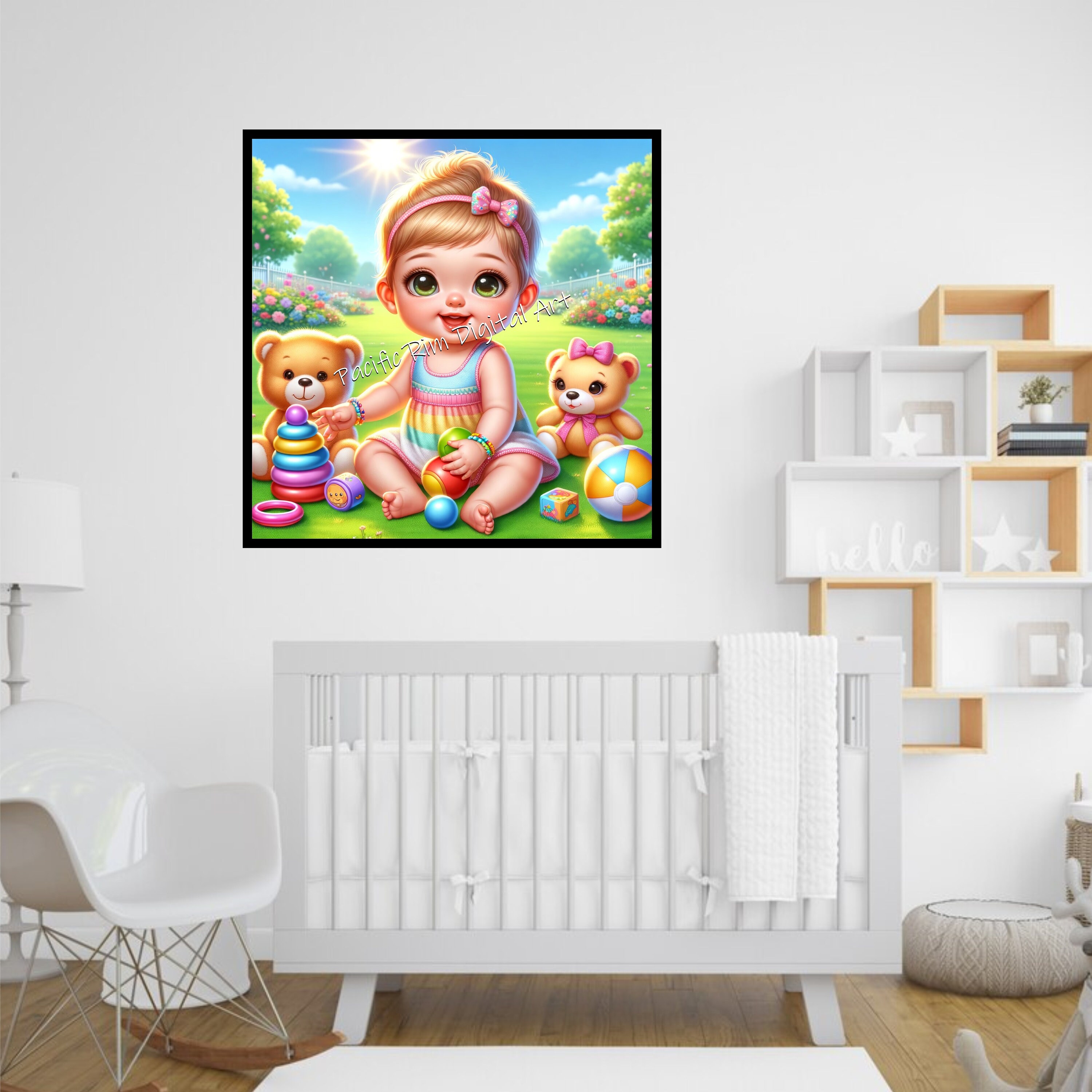 Cartoon Kids in Playful Settings. for Babies and Small Children's Rooms ...