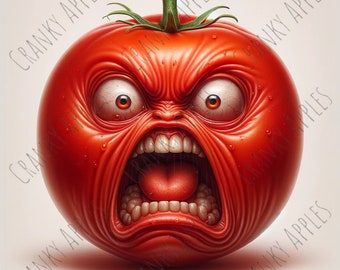 Funny Screaming Silly Lettuce Digital Art Ugly Hilarious Veggies ...