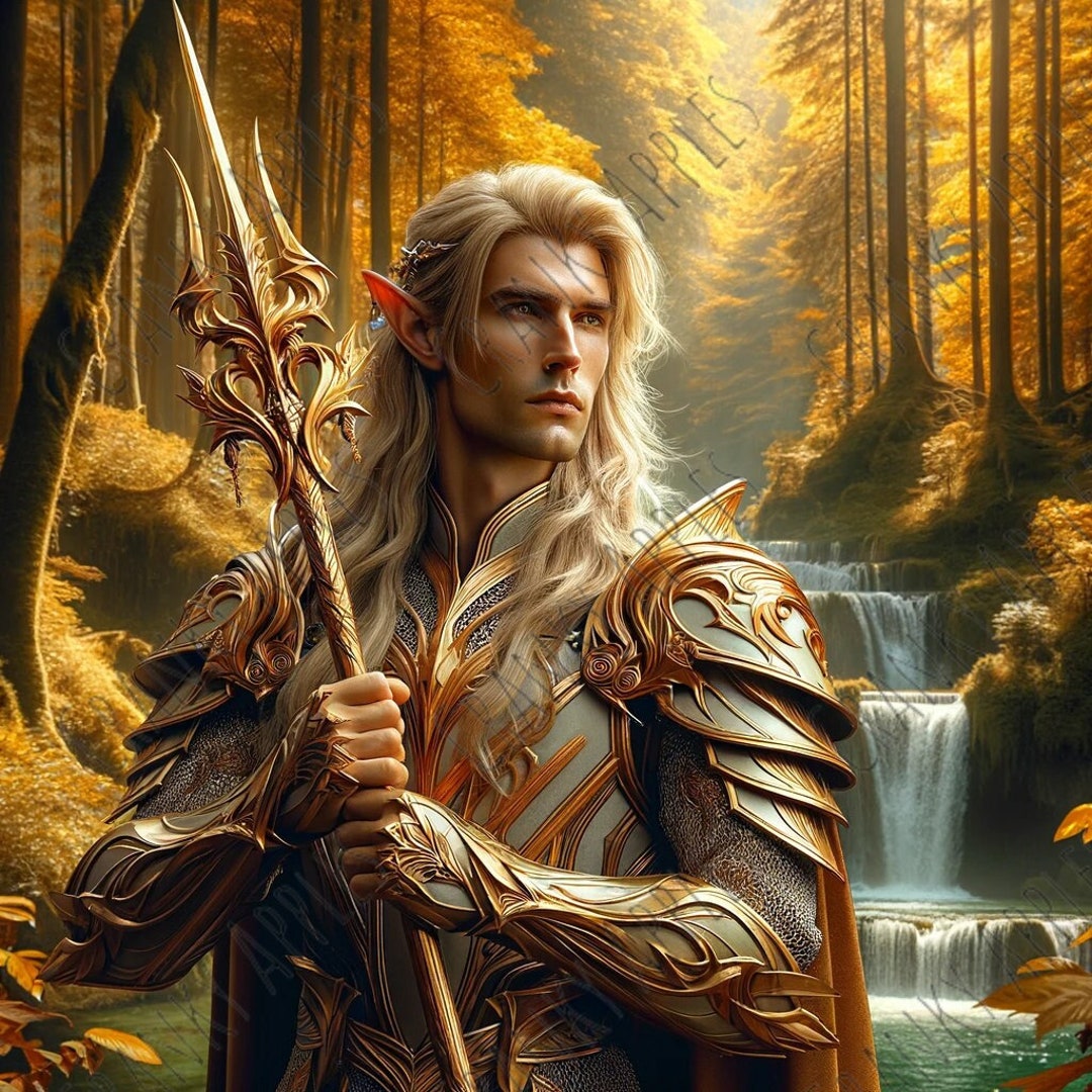 High Elf Sun Warrior Phoenix Knight Champion Art Instant - Etsy