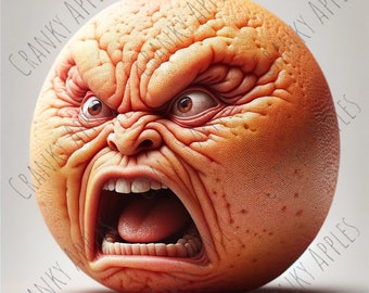 Silly Funny Screaming Lettuce Digital Art Hilarious Ugly Veggies ...