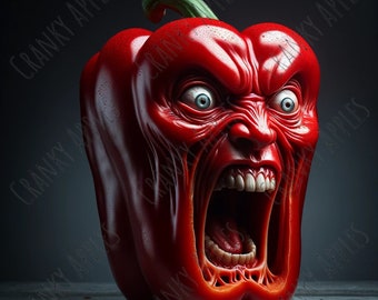 Funny Screaming Silly Asparagus Digital Art Hilarious Ugly Veggies ...