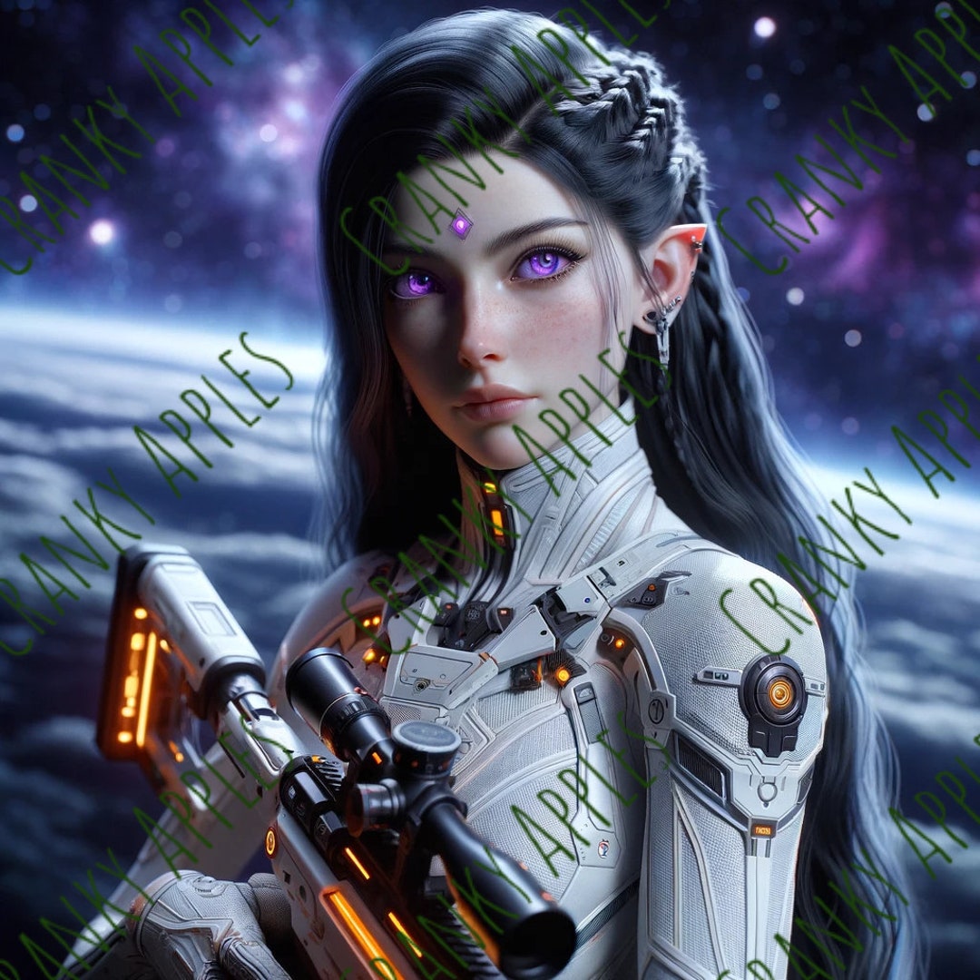 Shadow Tech Suit Operative Alien Sci-fi Art Instant Download Fantasy ...