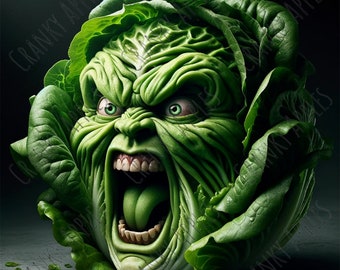 Silly Screaming Funny Asparagus Digital Art Hilarious Ugly Veggies ...