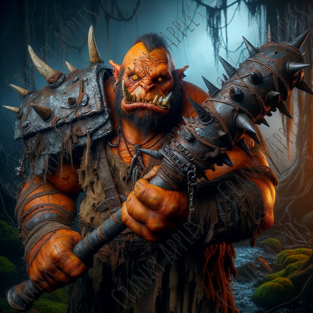 Ogre Warlord Warrior Chieftain Brute Digital Art Fantasy Artwork ...