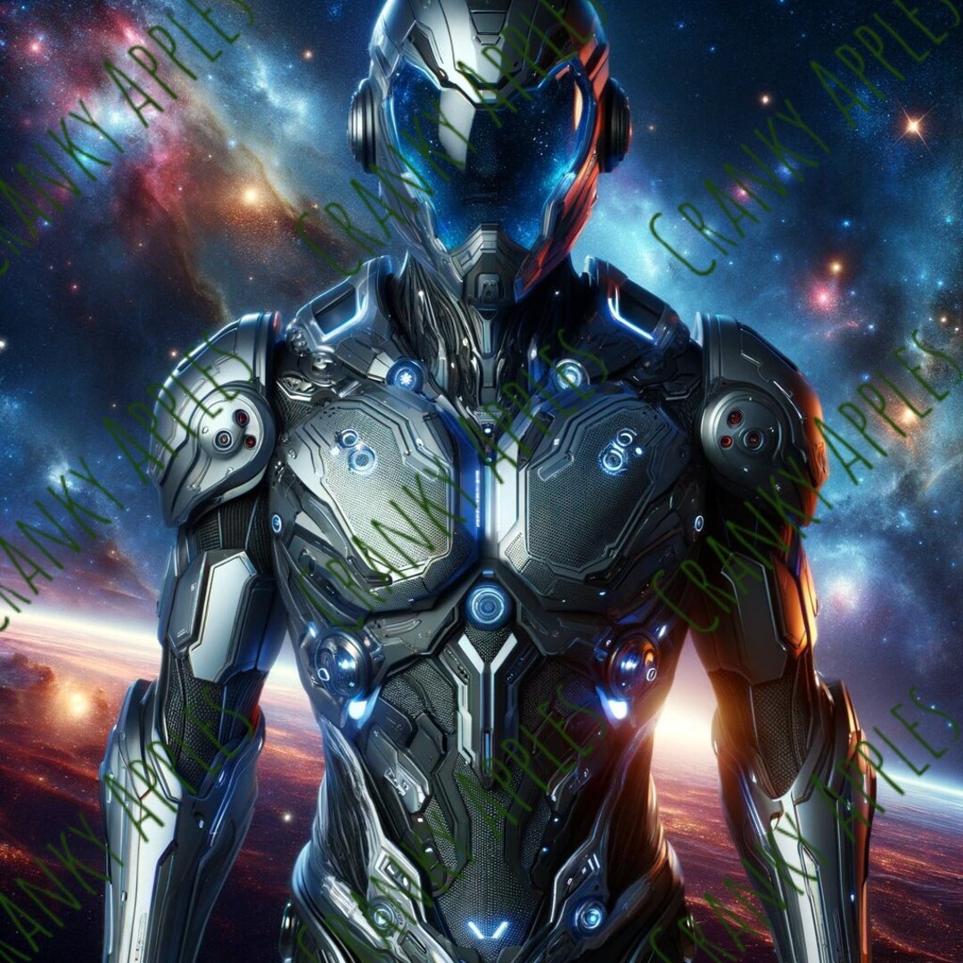 Tech Suit Galactic Warrior Cosmic Space Sci-fi Art Instant Download ...