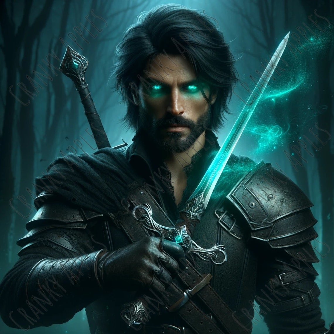 Mystic Ranger Hunter Forest Tracker Digital Art Instant Download ...